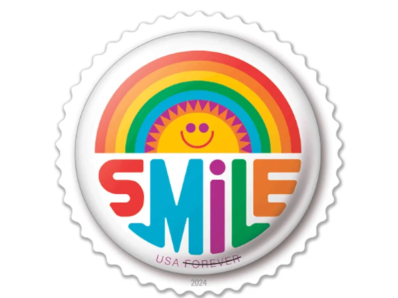 Forever Stamps 2024 Pinback Buttons – Art Collection, First-Class Post ...